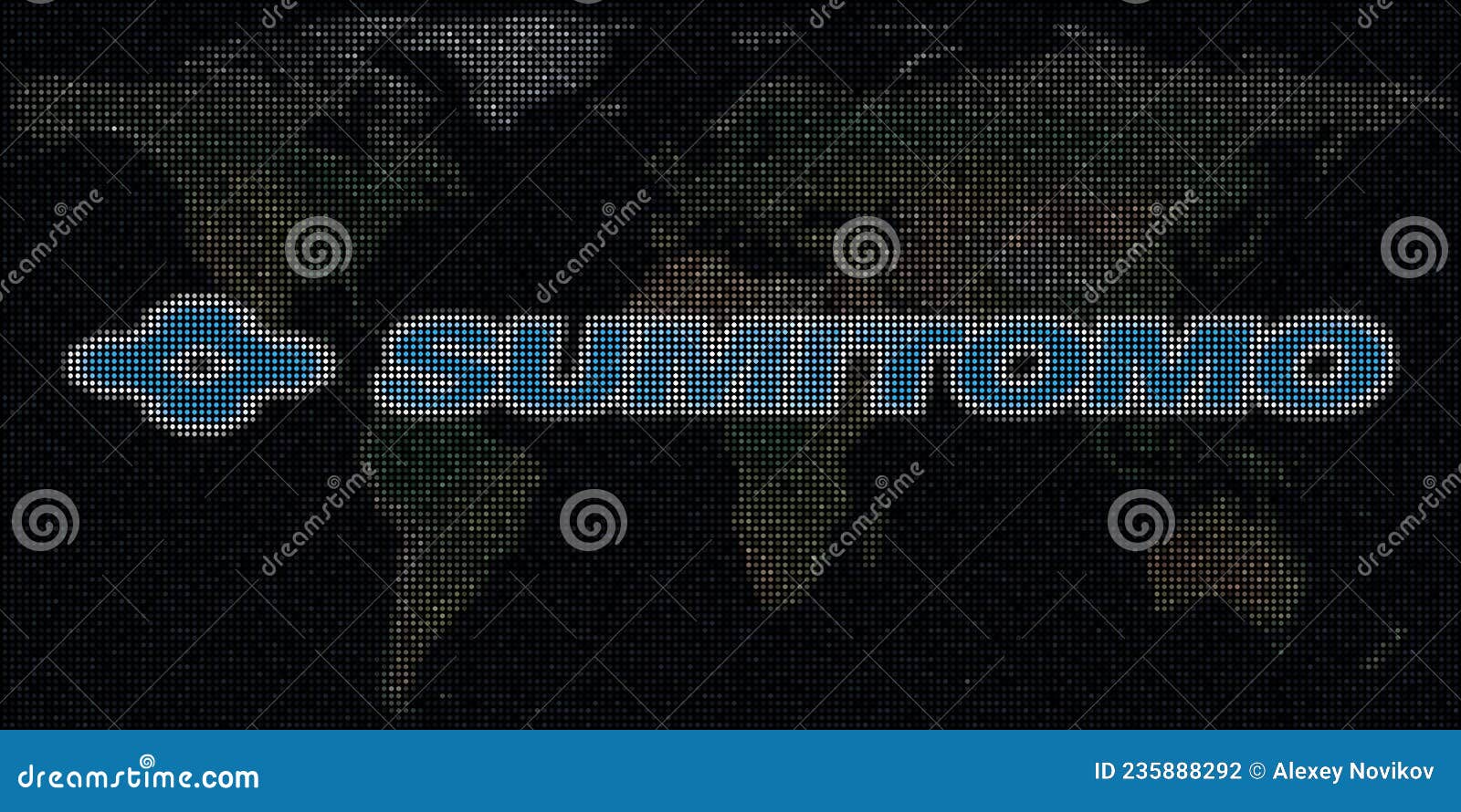 Logo of SUMITOMO Made with Dots and the World Map. Editorial Conceptual ...
