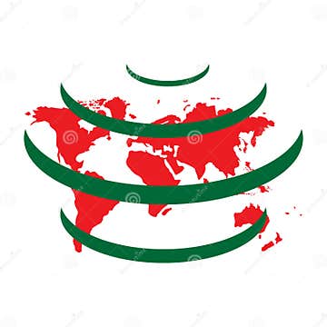 World map logo stock vector. Illustration of earth, travel - 196374916