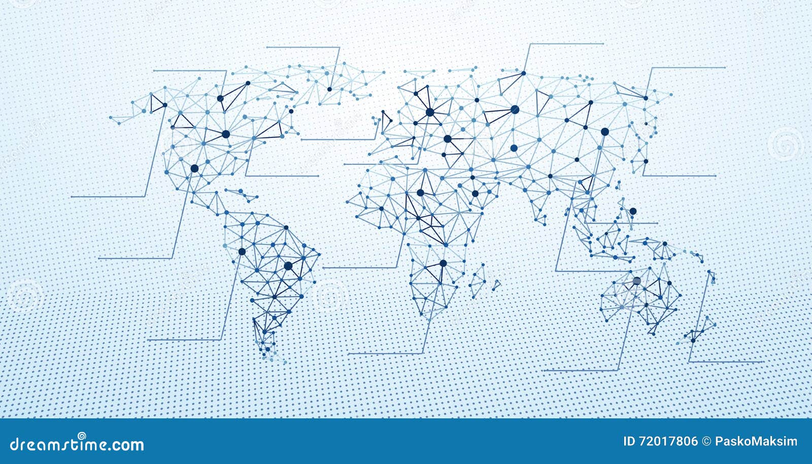 World map low poly stock vector. Illustration of connection - 72017806
