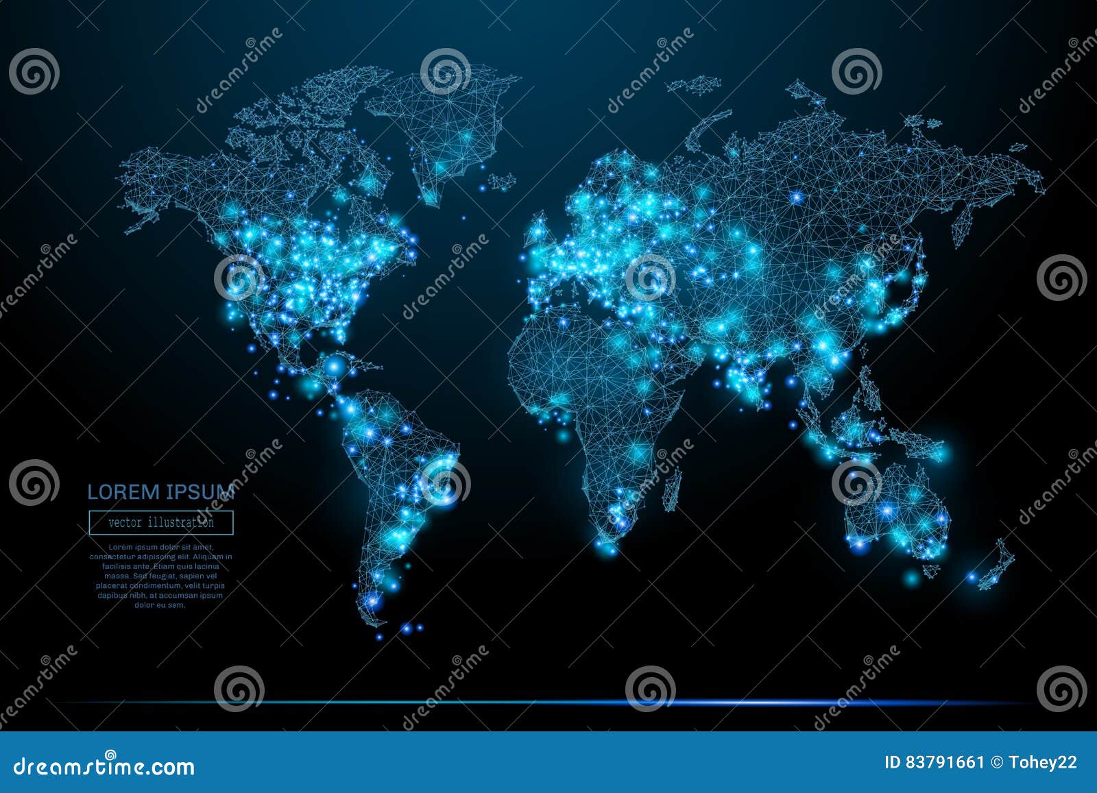 World map low poly blue stock vector. Illustration of atlas - 83791661