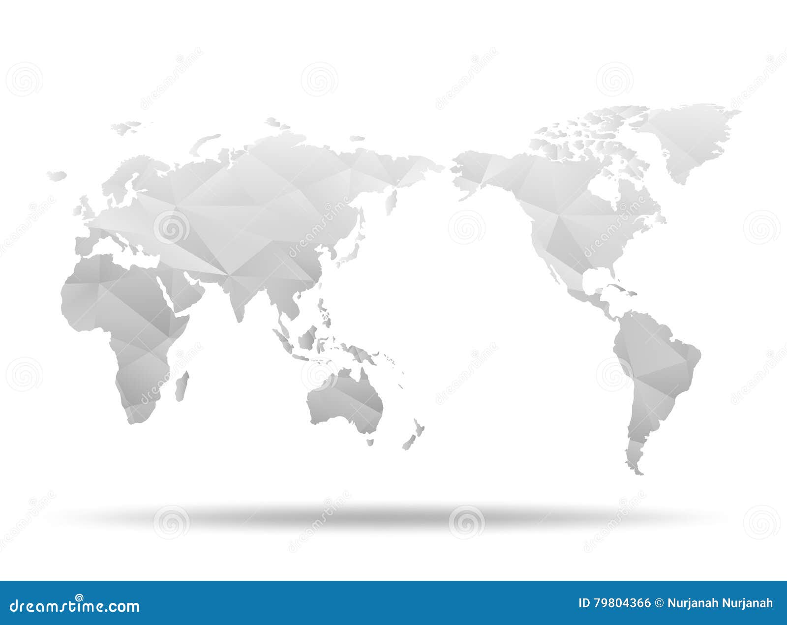 World Map With Low Poly Gradient Style Isolated With White Background ...