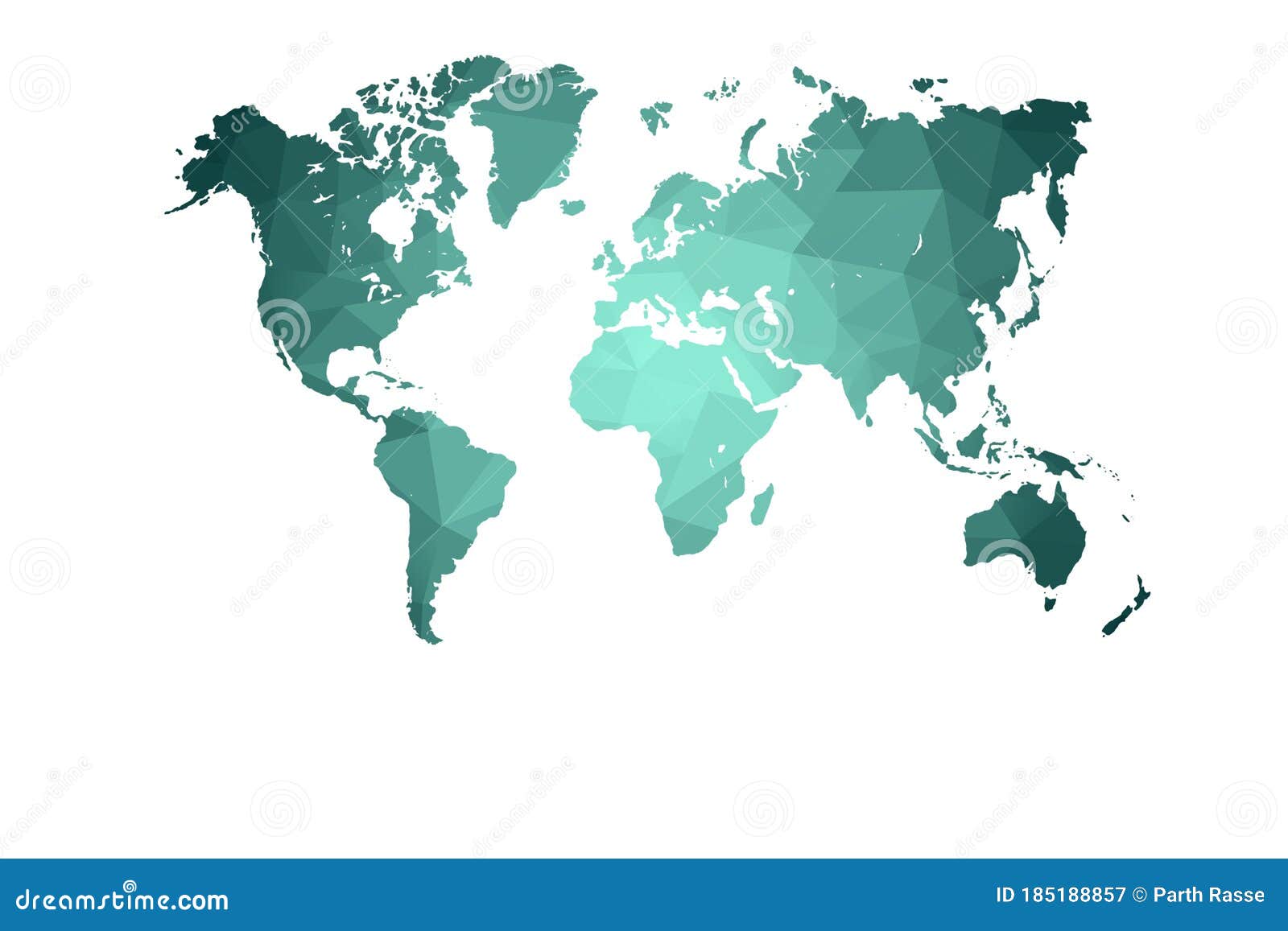 World Map with Low Poly Gradient Style Isolated with White Background ...