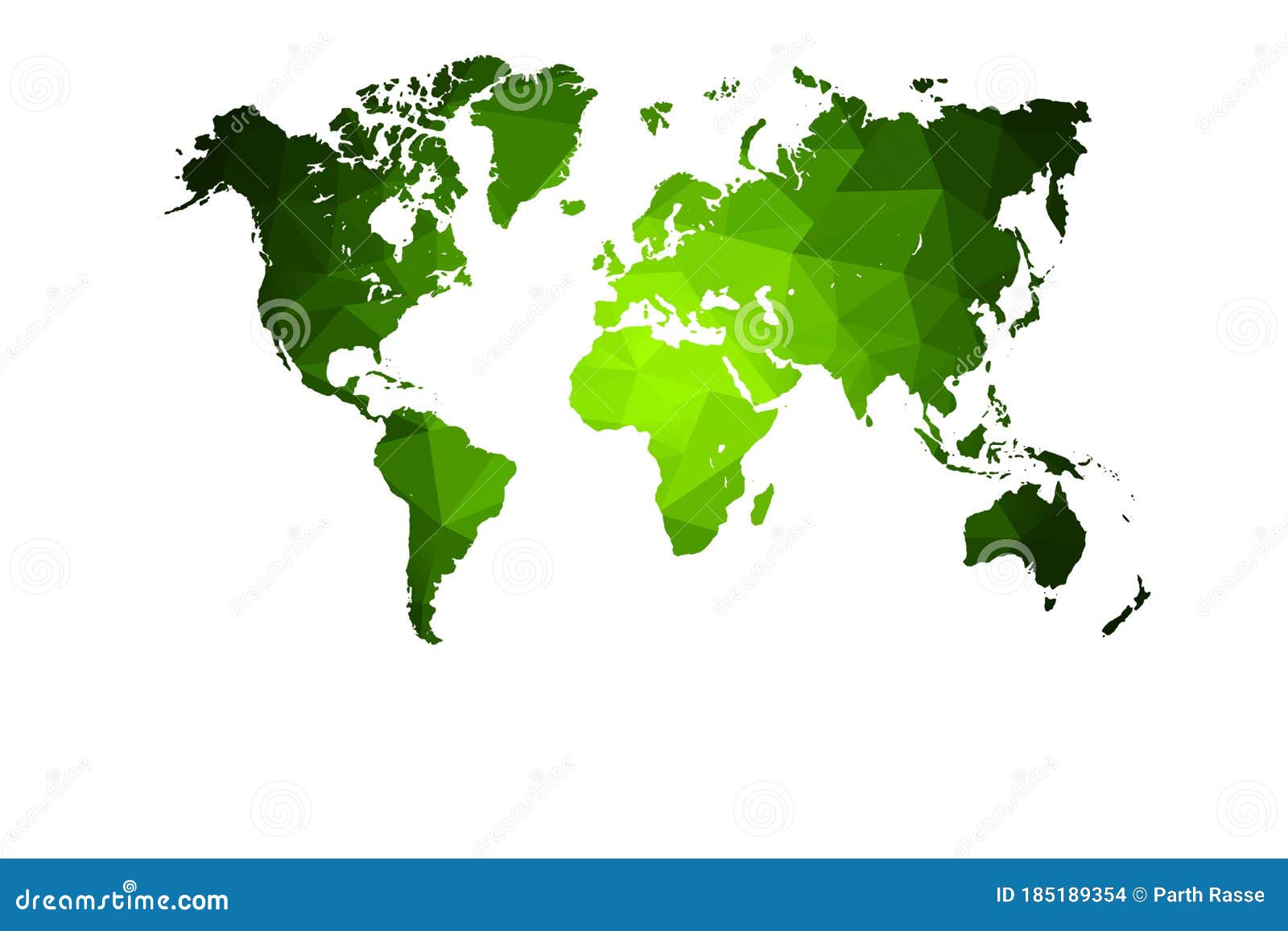 World Map With Low Poly Gradient Style Isolated With White Background ...