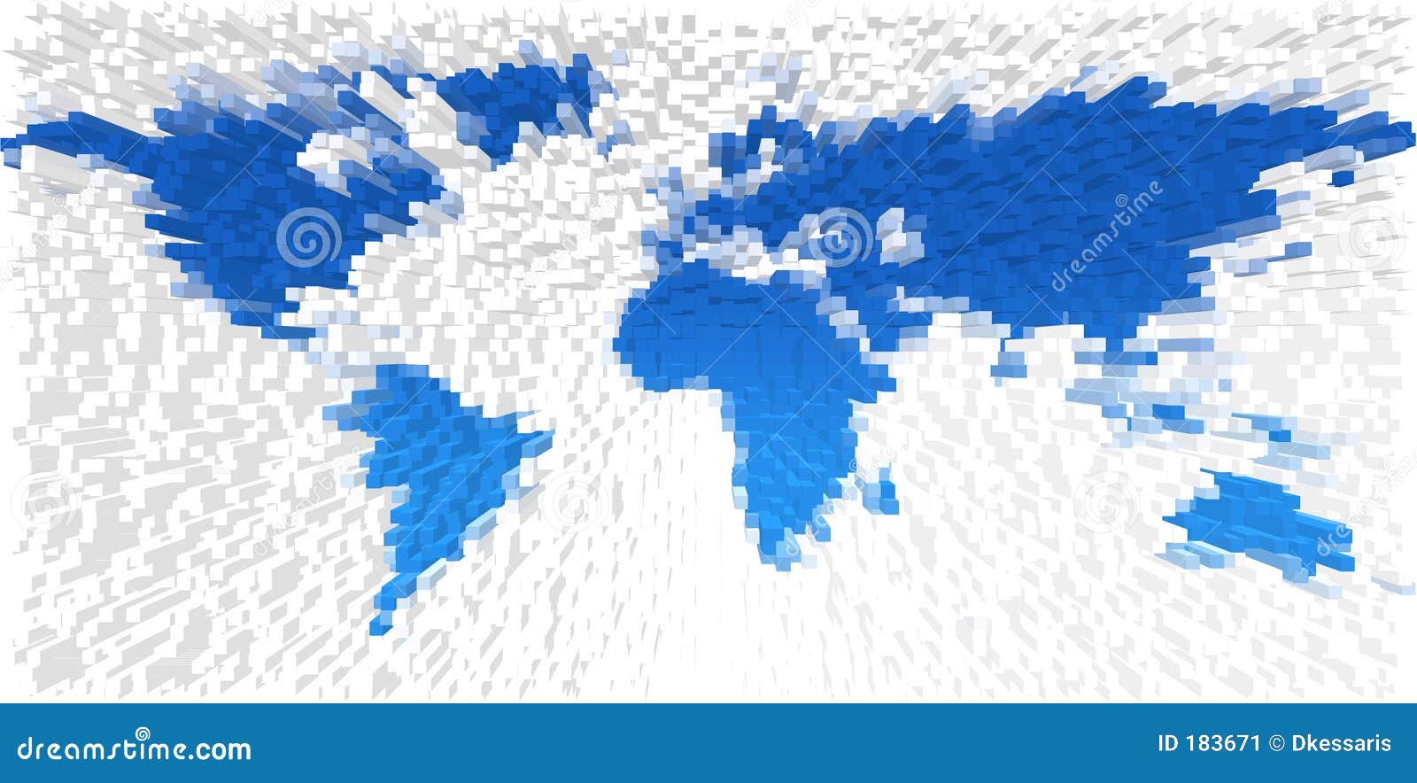 World map made from blocks stock illustration. Illustration of ...