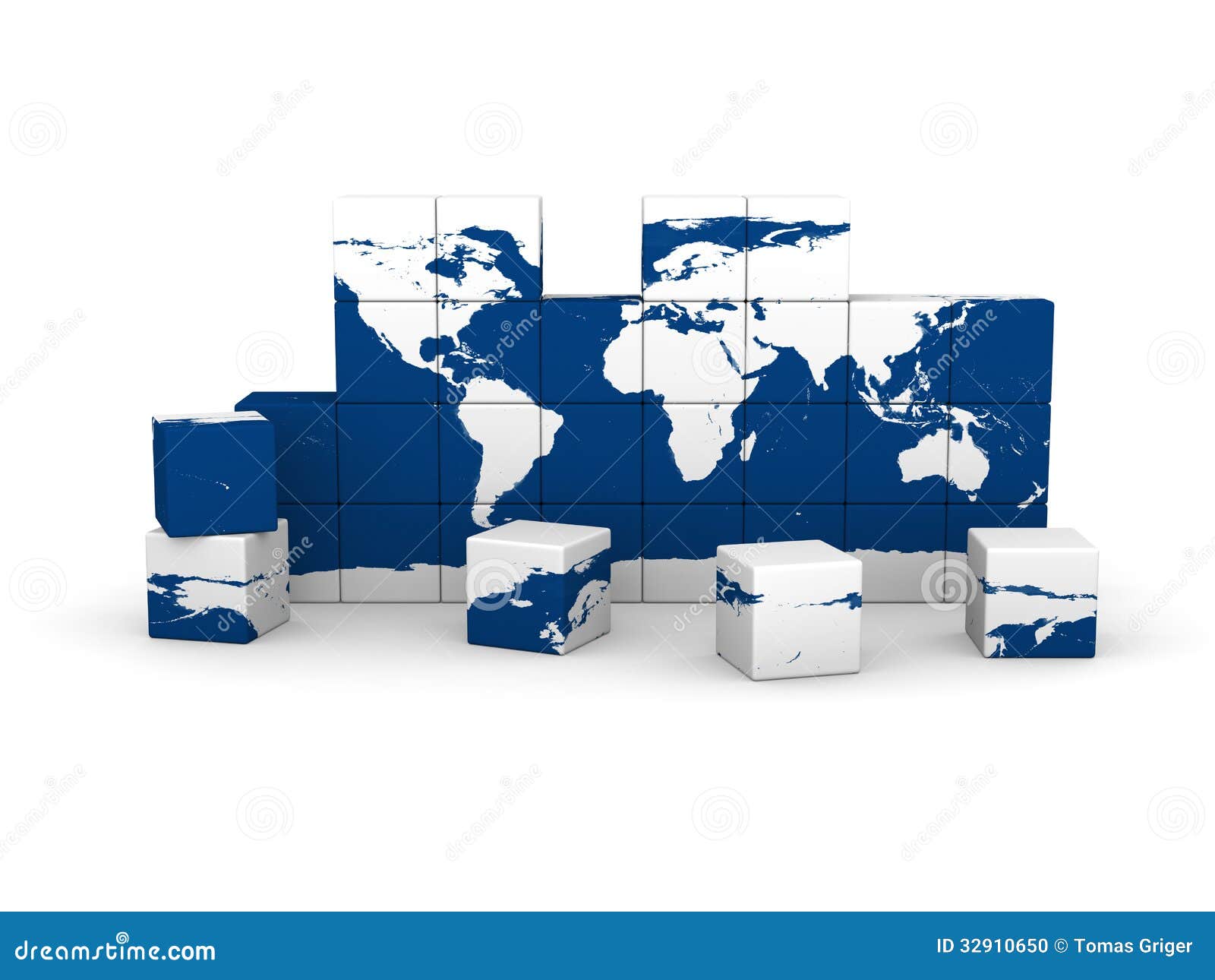 World map made of blocks stock illustration. Illustration of squares ...