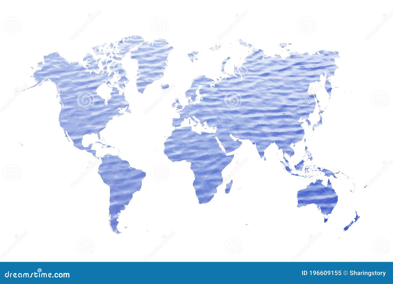 World Map Made of Blue Water Concept Stock Illustration - Illustration ...