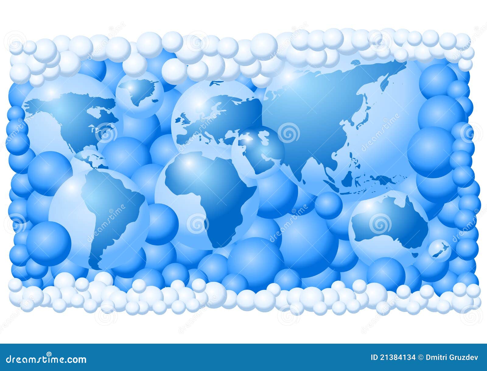 World Map Made from Bubbles Stock Vector - Illustration of sign, comic ...