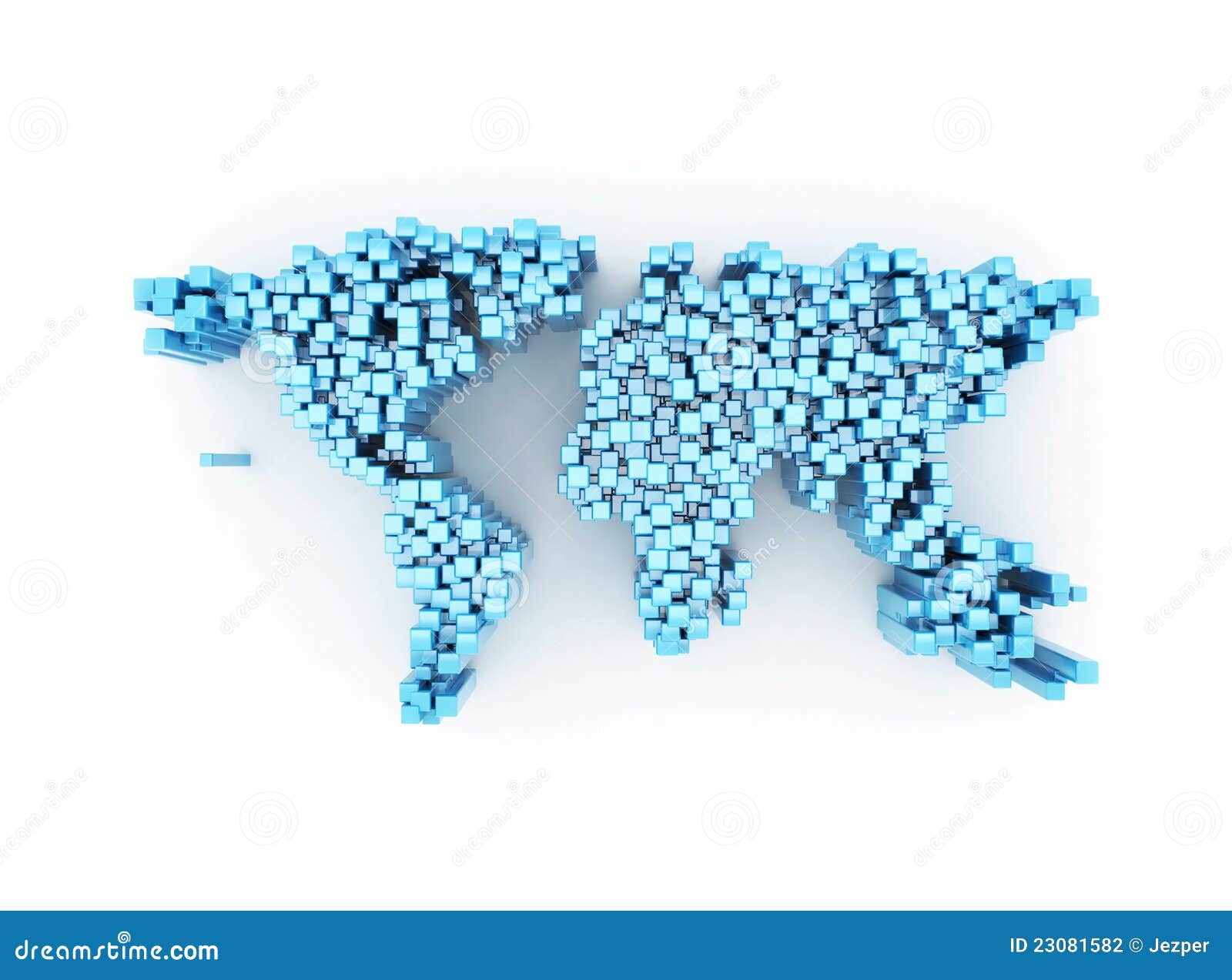 World map made of cubes stock illustration. Illustration of concept ...