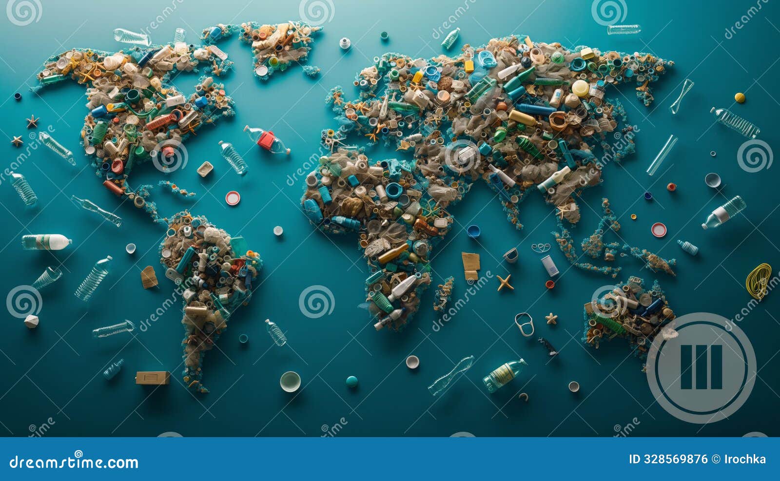 World Map Made of Discarded Plastic Waste Stock Photo - Image of ...