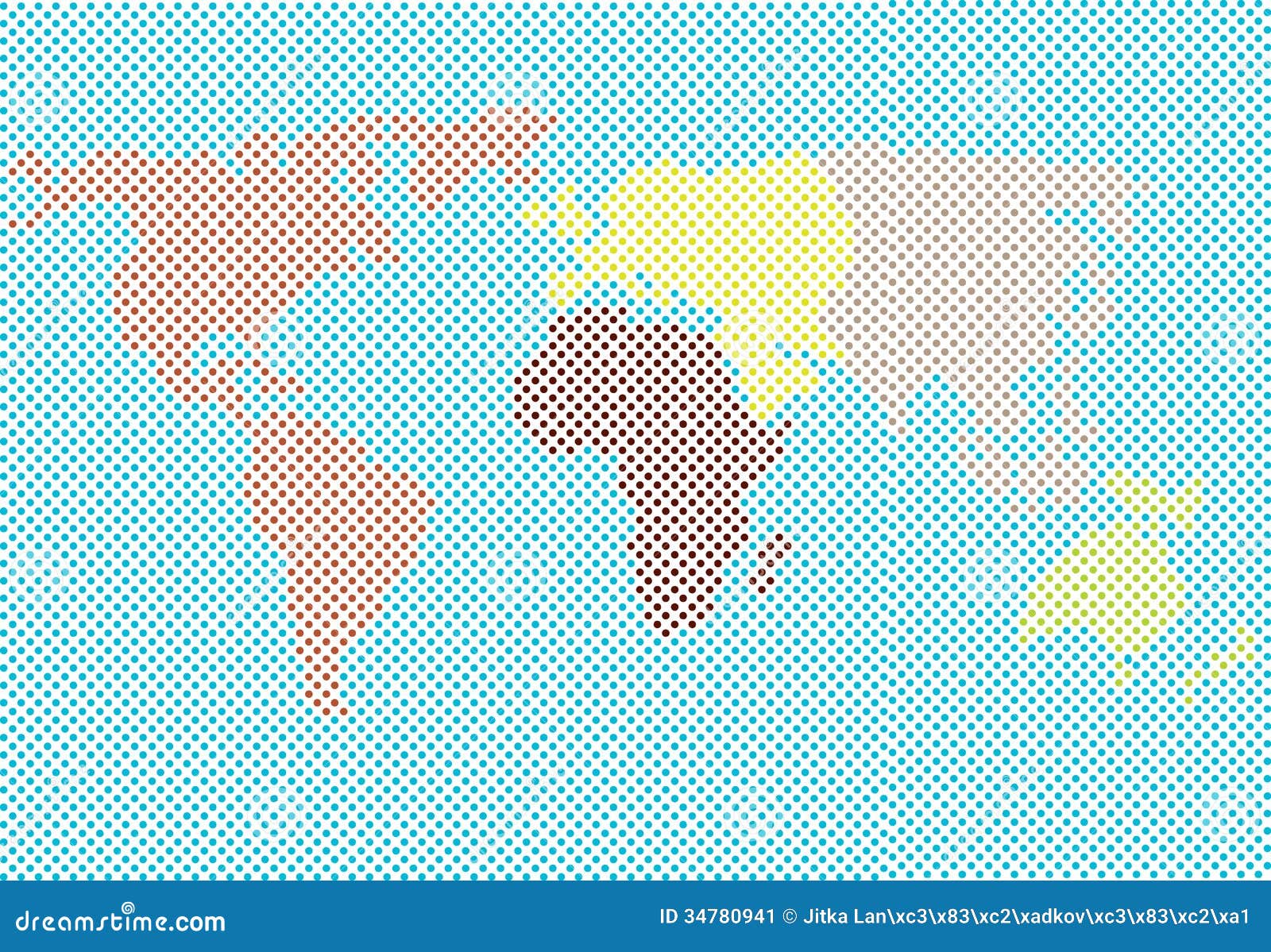 World map made of dots stock illustration. Illustration of asia - 34780941