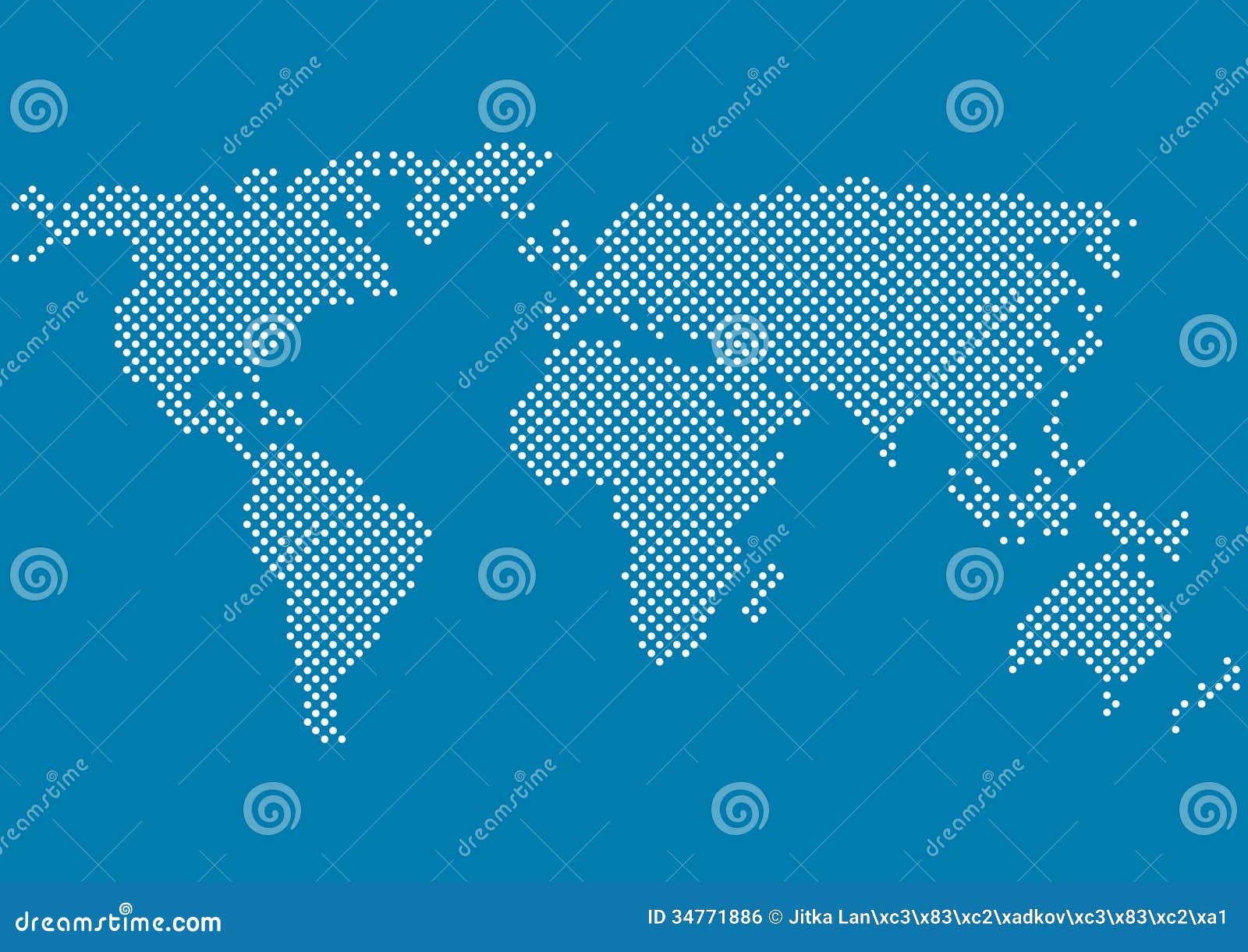 World map made of dots stock illustration. Illustration of land - 34771886
