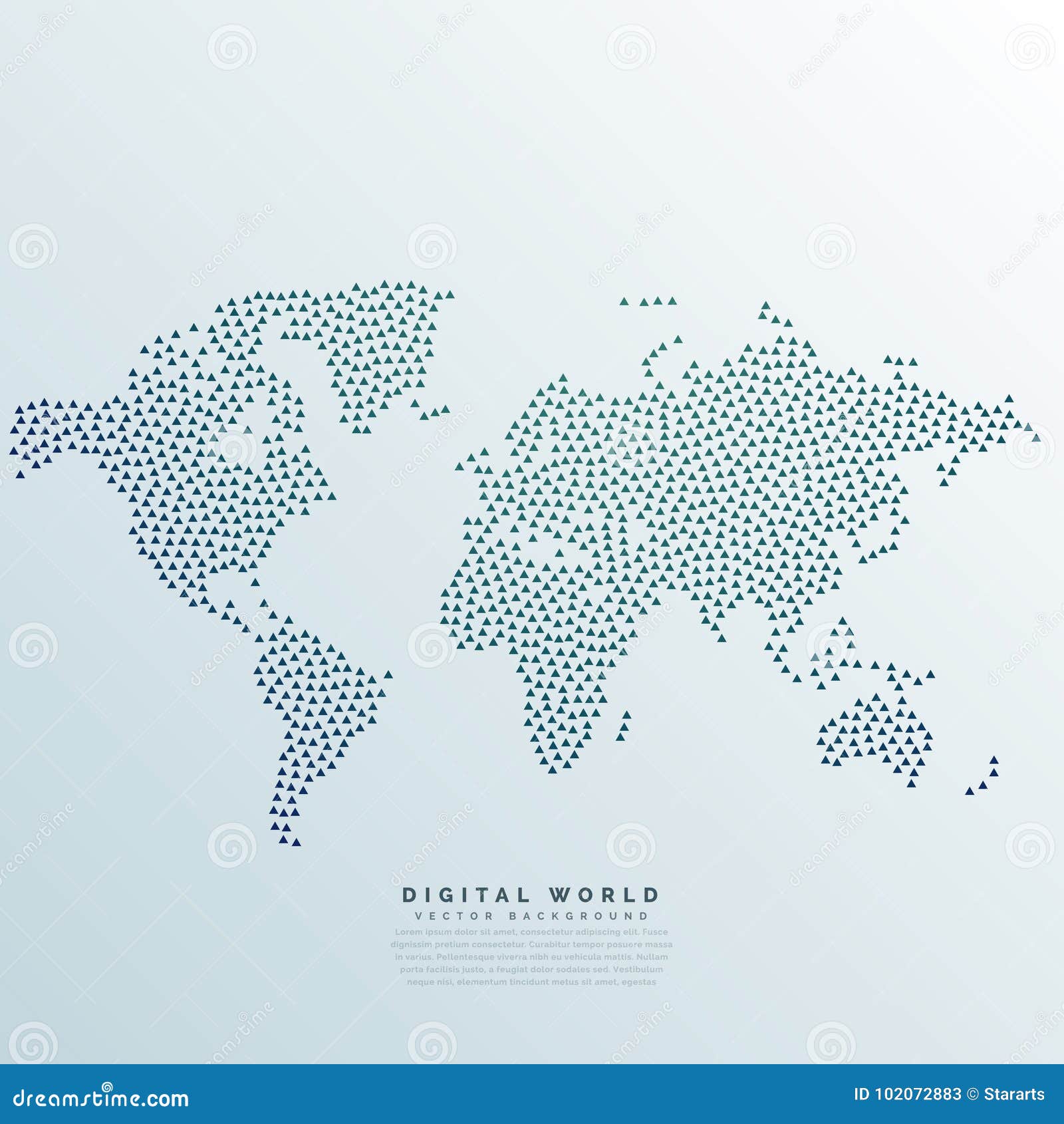World map made with dots stock vector. Illustration of digital - 102072883