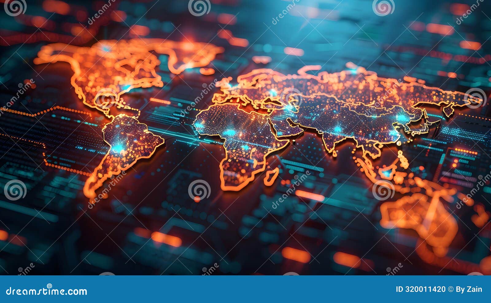 World Map Made of Interconnected Puzzle Pieces Stock Illustration ...