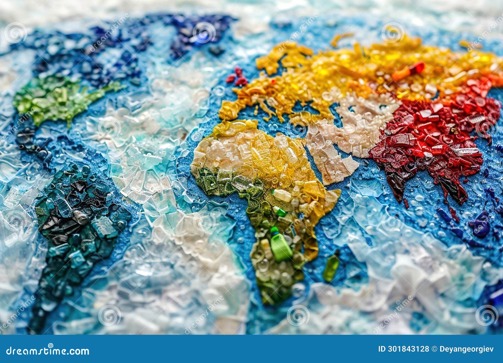 The World Map Made from Old Plastic Bottles. Stock Illustration ...