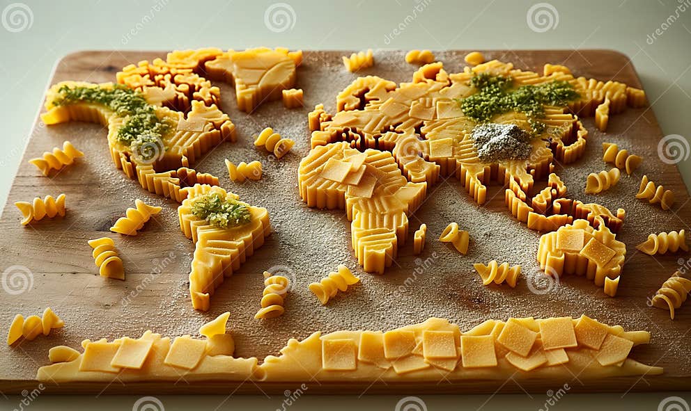 World map made from pasta. stock photo. Image of exploration - 320874266