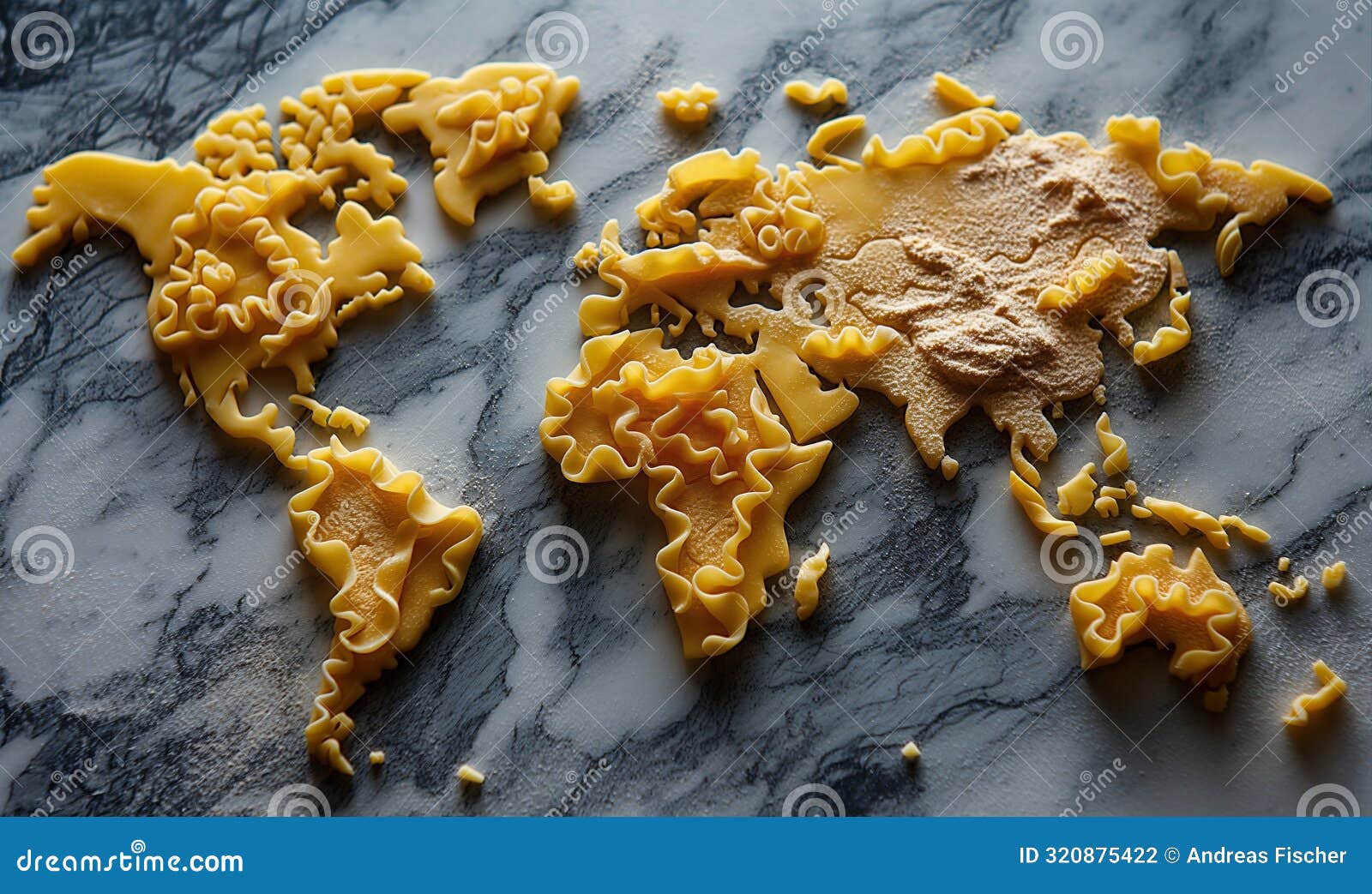 World map made from pasta. stock photo. Image of geography - 320875422