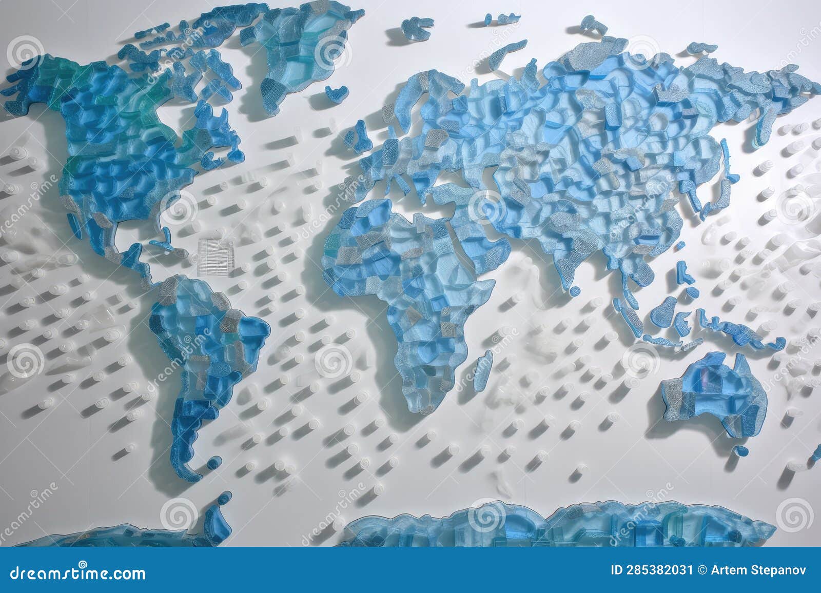 World Map Made of Plastic Bottles, Plastic Earth, Garbage Continents ...