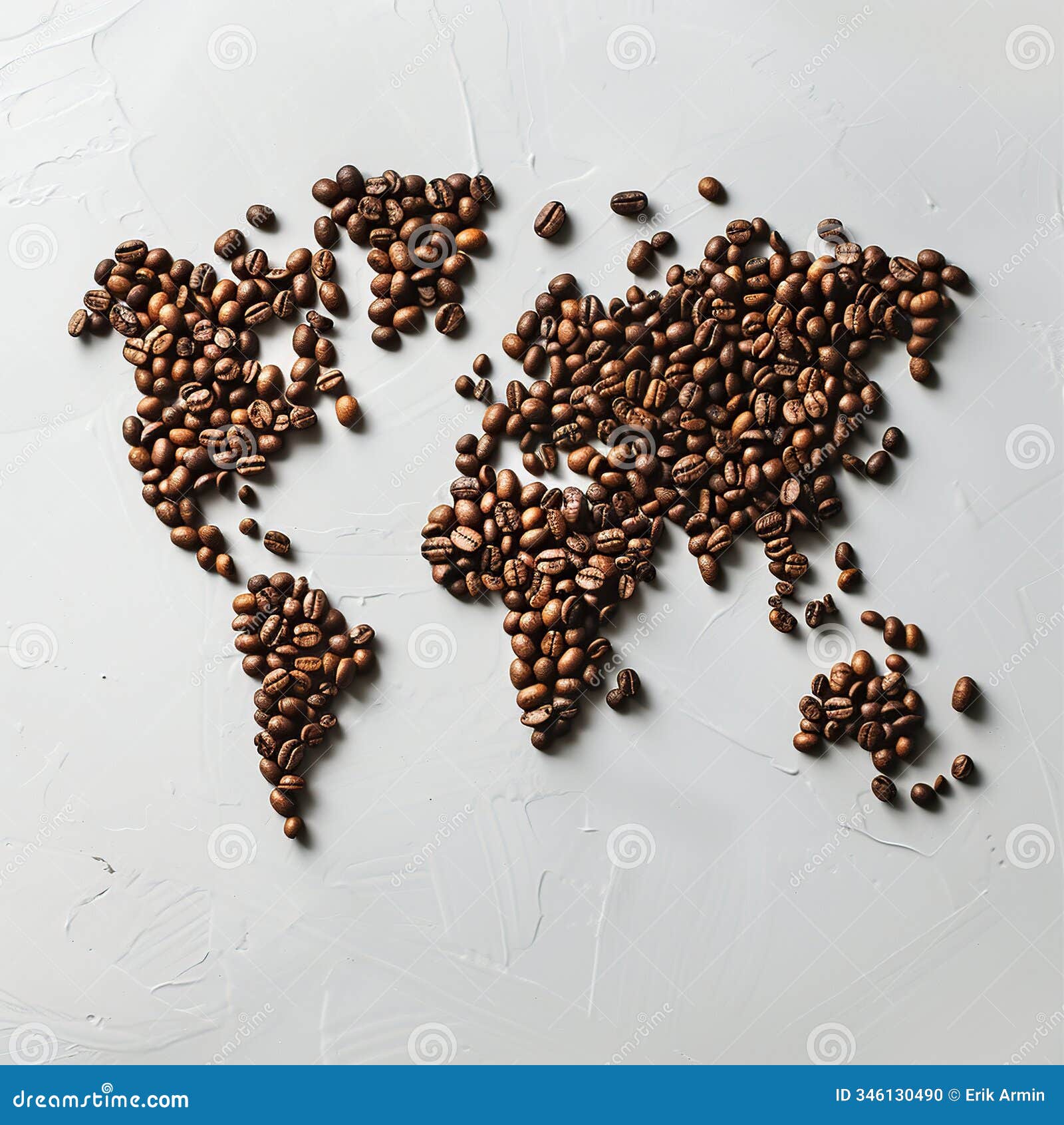 World Map Made of Roasted Coffee Beans Stock Illustration ...