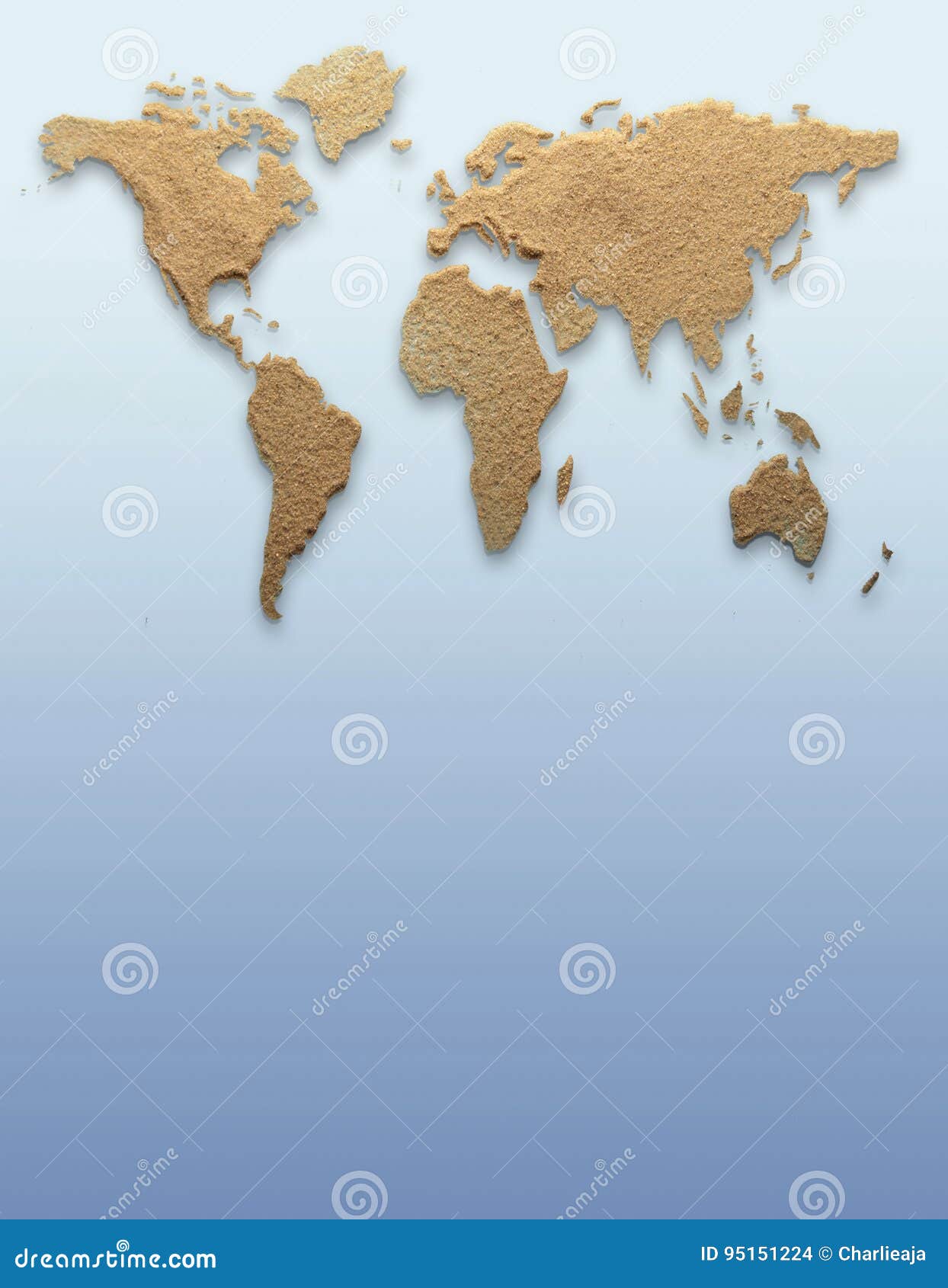World map made of sand stock photo. Image of business - 95151224