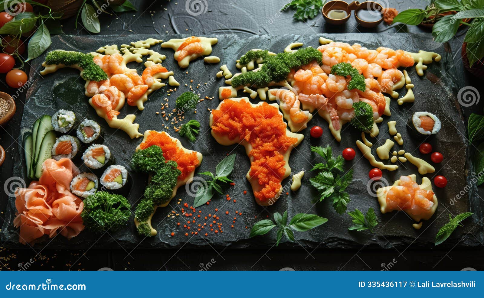 World map made of sushi stock illustration. Illustration of vegetable ... World map made of sushi stock illustration. Illustration of vegetable ...