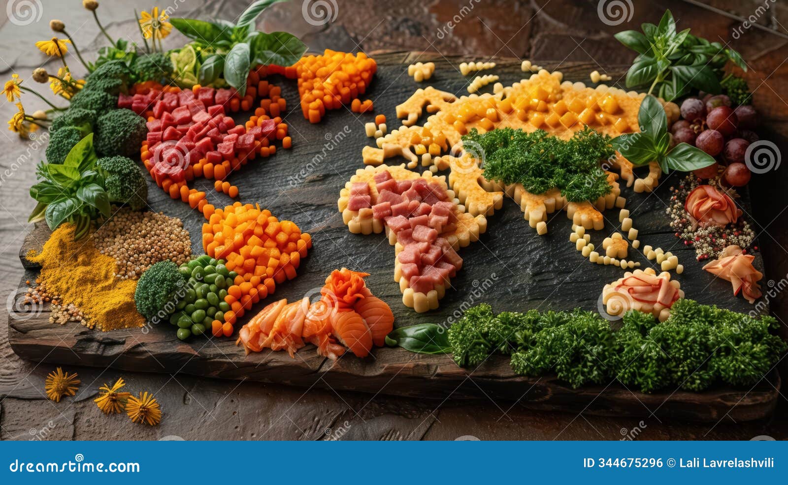 World map made of sushi stock illustration. Illustration of market ...