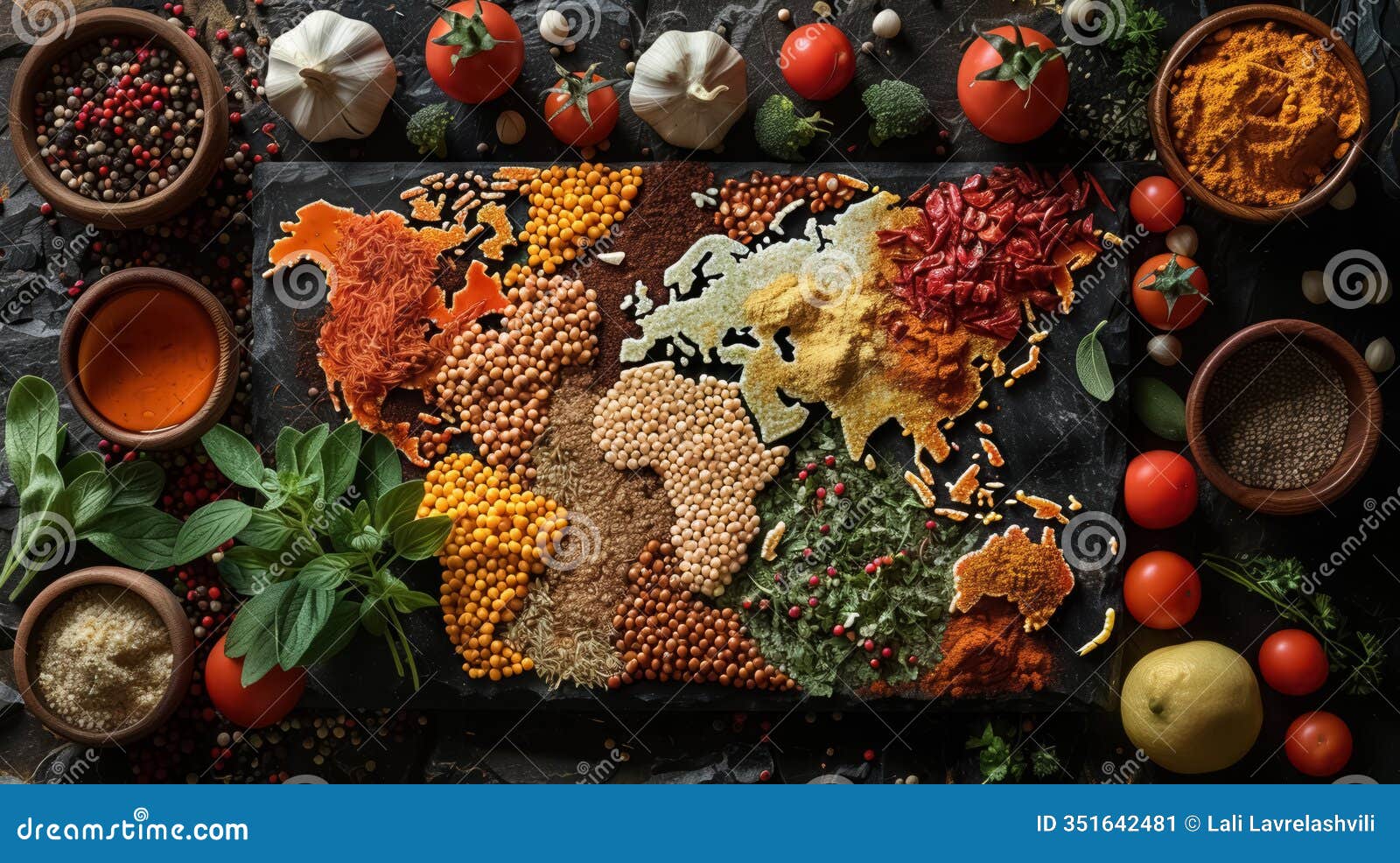 World map made of sushi stock illustration. Illustration of roast ...