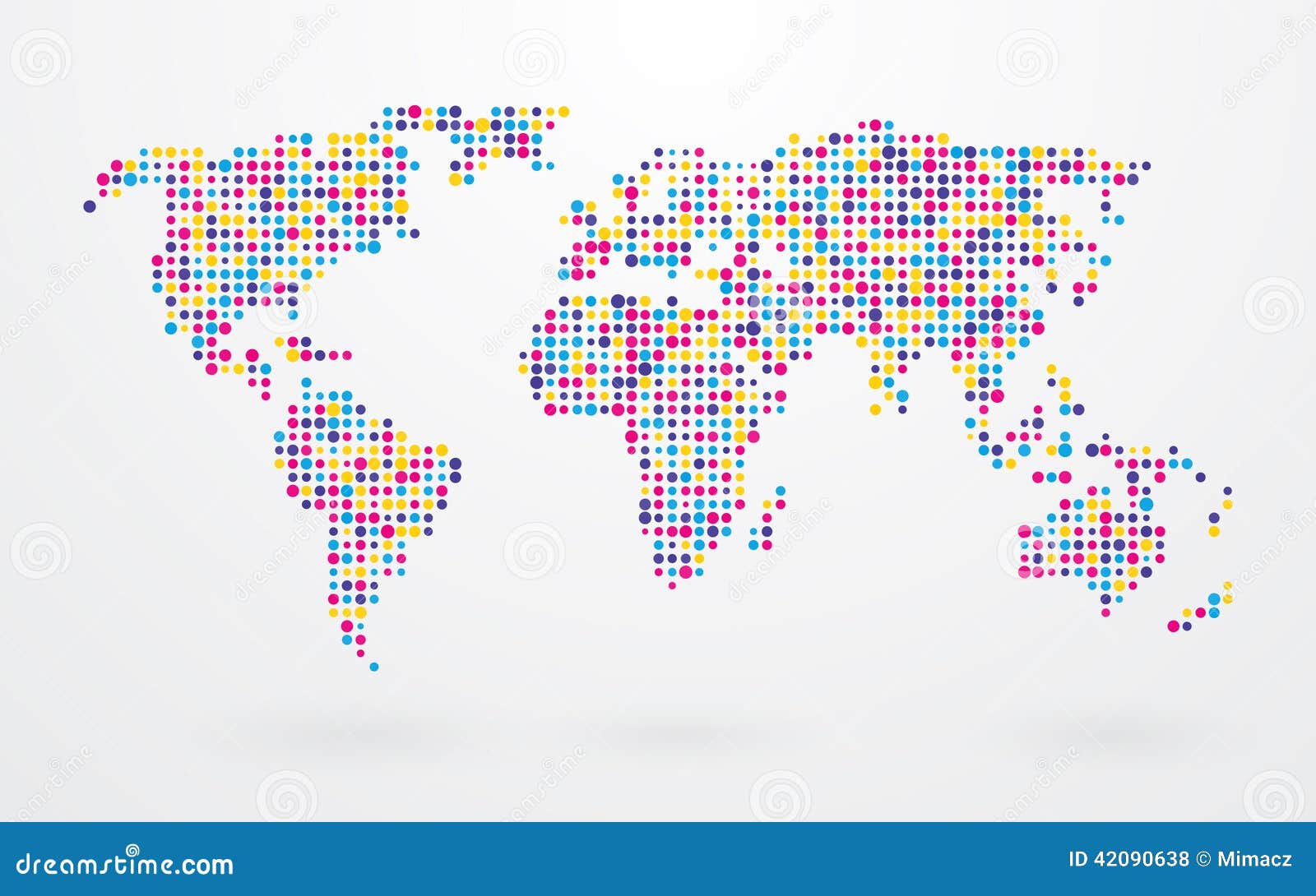 World map stock vector. Illustration of travel, dots - 42090638