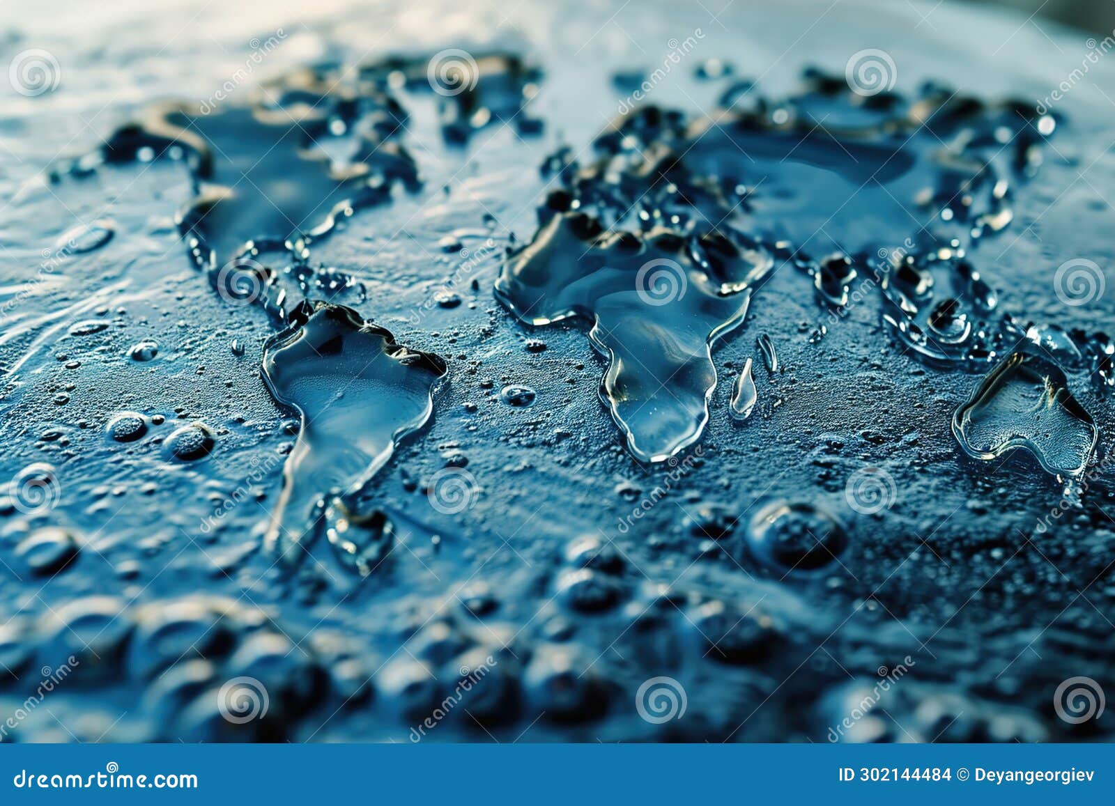 Hydrological Map Of World With Labels Of Oceans, Seas, Gulfs, Bays And ...