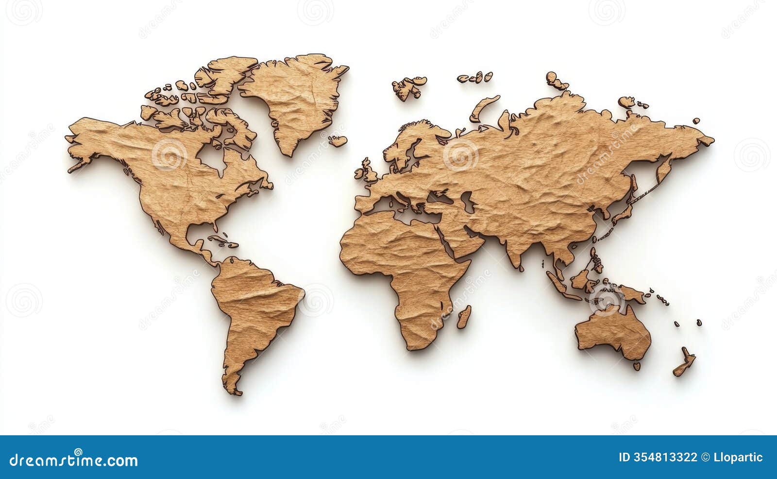 World Map Made of Wrinkled Cardboard Representing Global Issues Stock ...