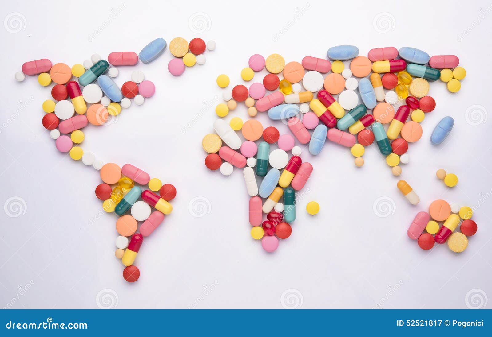 World Map Medicine Stock Photo - Image: 52521817