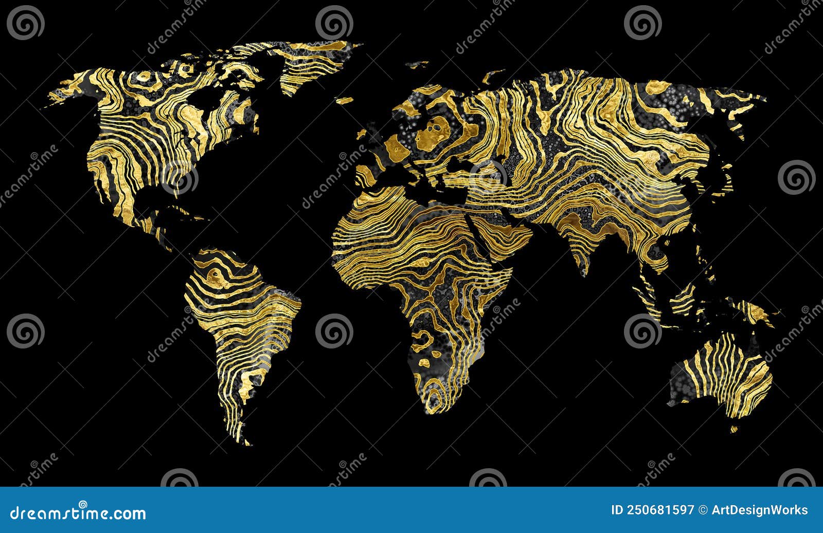 World Map Modern Abstract Design Stock Image - Illustration of print ...