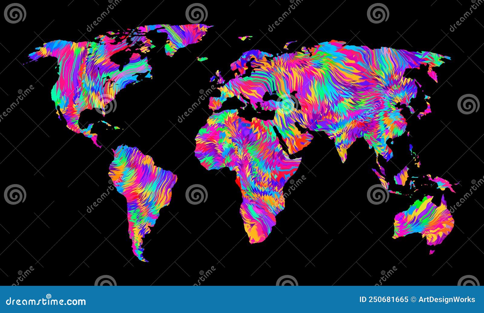 World Map Modern Abstract Design Stock Image - Illustration of ...