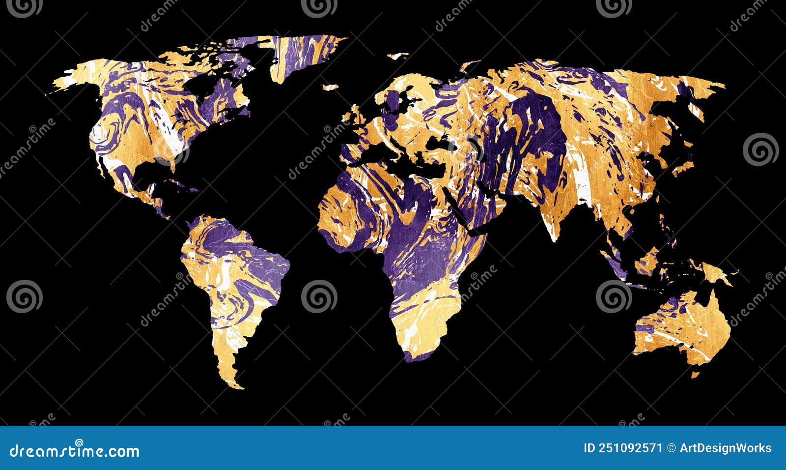 World Map Modern Abstract Design Stock Illustration - Illustration of ...