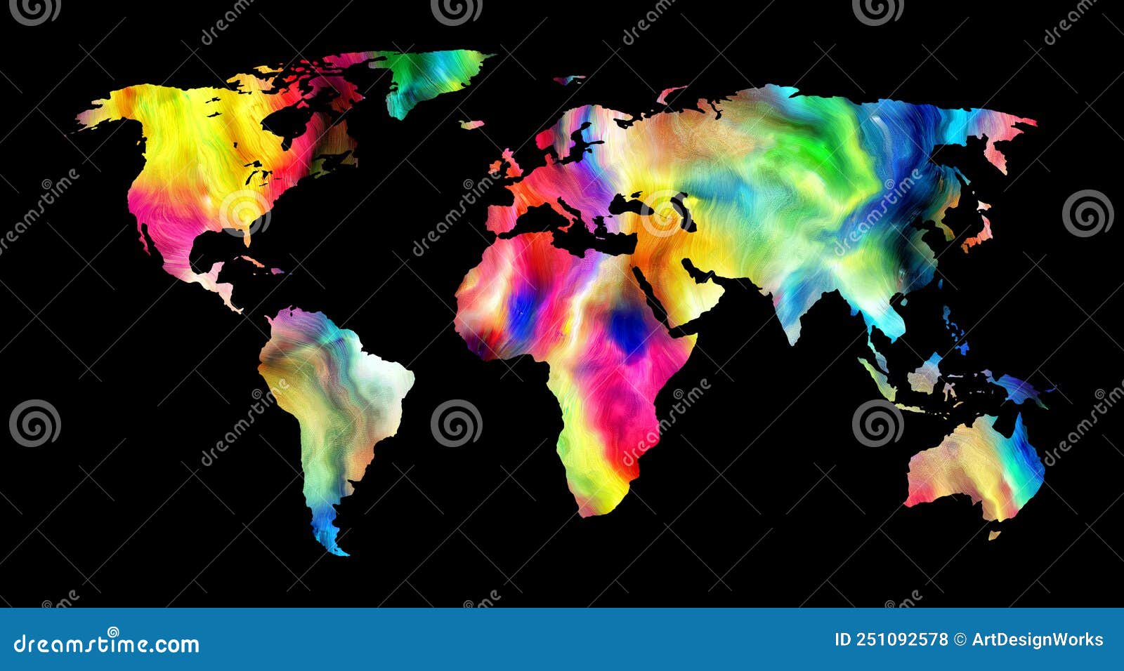 World Map Modern Abstract Design Stock Photo - Illustration of black ...