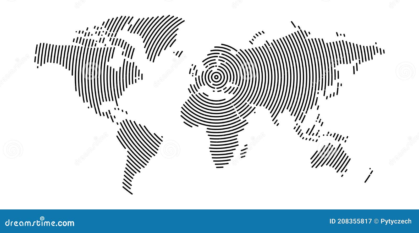 World map modern design stock vector. Illustration of swirl - 208355817