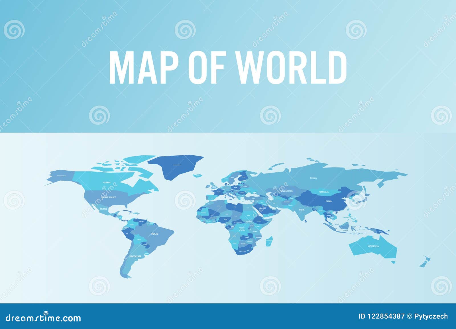World Map in Modern Design. Vector Illustration Stock Vector ...