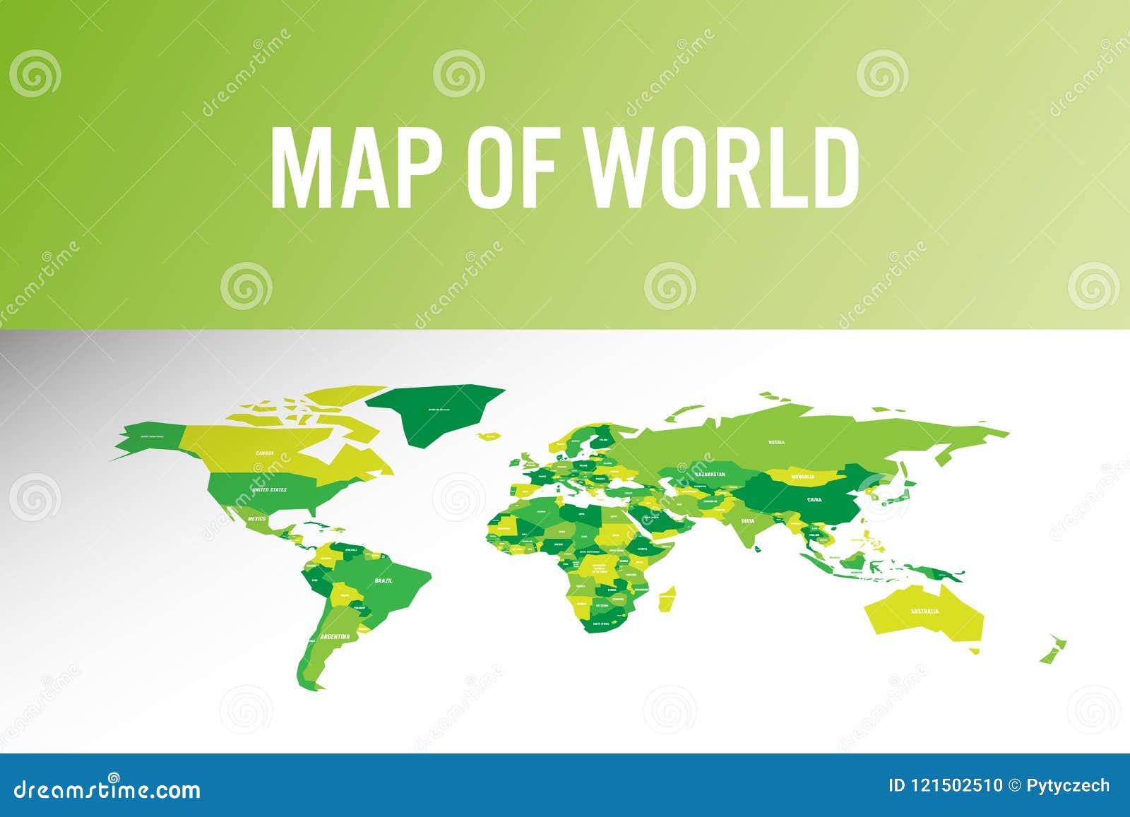 World Map in Modern Design. Vector Illustration Stock Vector ...