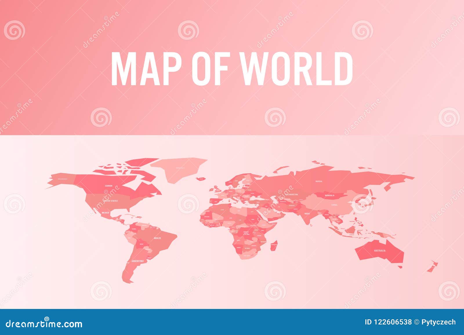 World Map in Modern Design. Vector Illustration Stock Vector ...