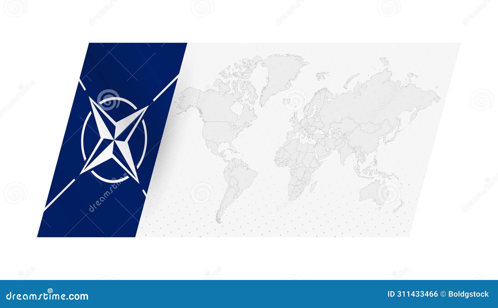 World Map With Nato Member State Cartoon Vector | CartoonDealer.com ...