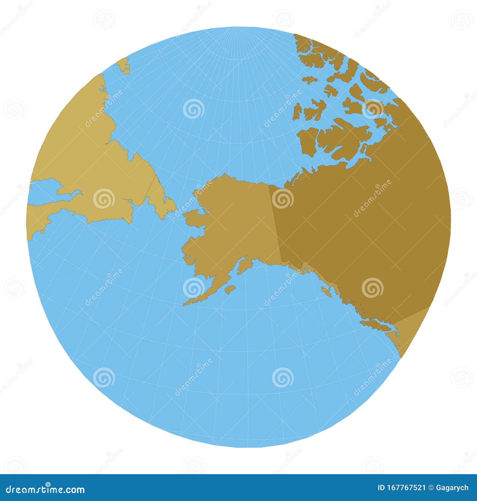 World Map. Modified Stereographic Projection for. Stock Vector ...