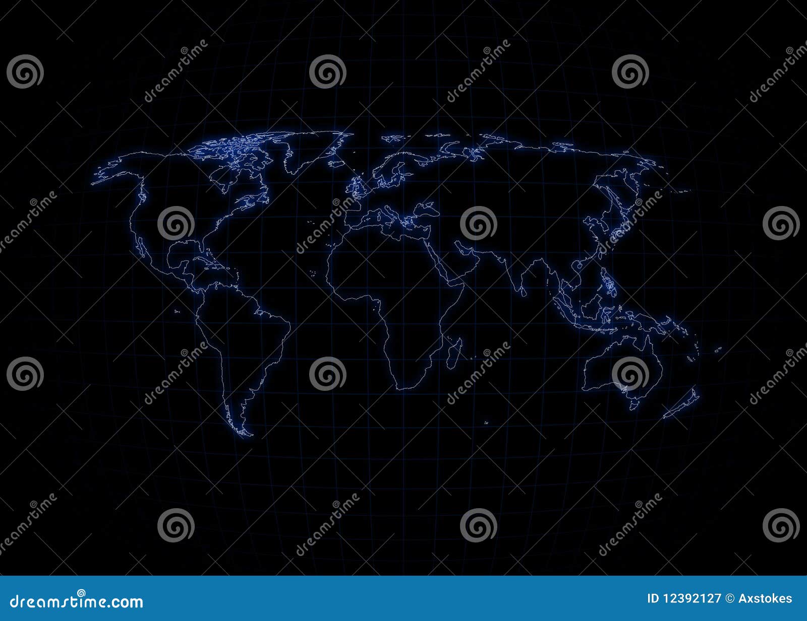 World Map - Neon Outline Royalty-Free Stock Photo | CartoonDealer.com ...