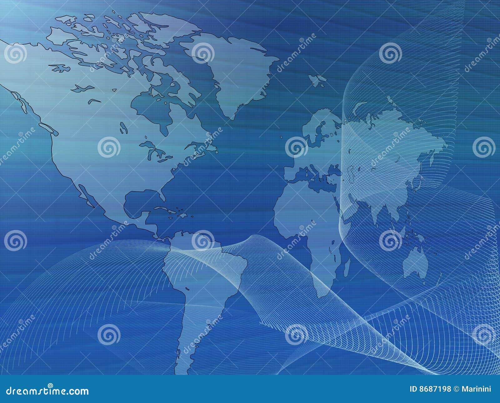 World Map With Net Stock Photography | CartoonDealer.com #8687198