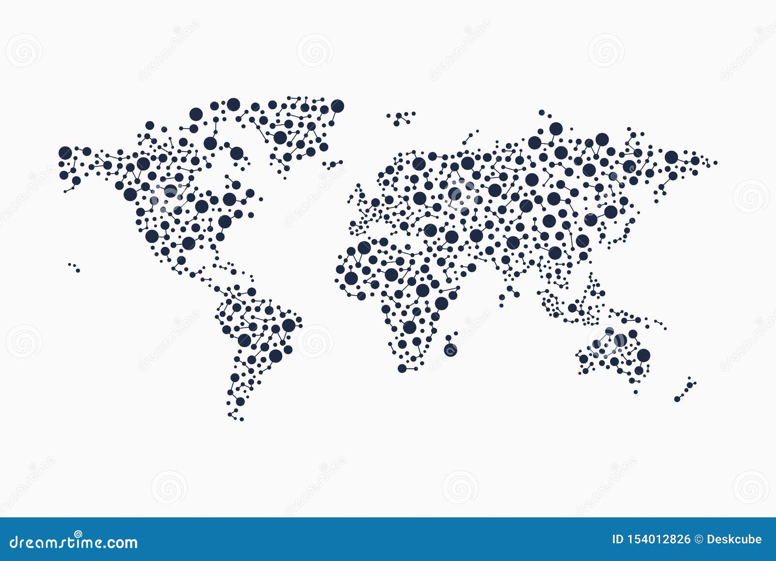 World Map Netwok Connections. Vector Illustration Stock Vector ...
