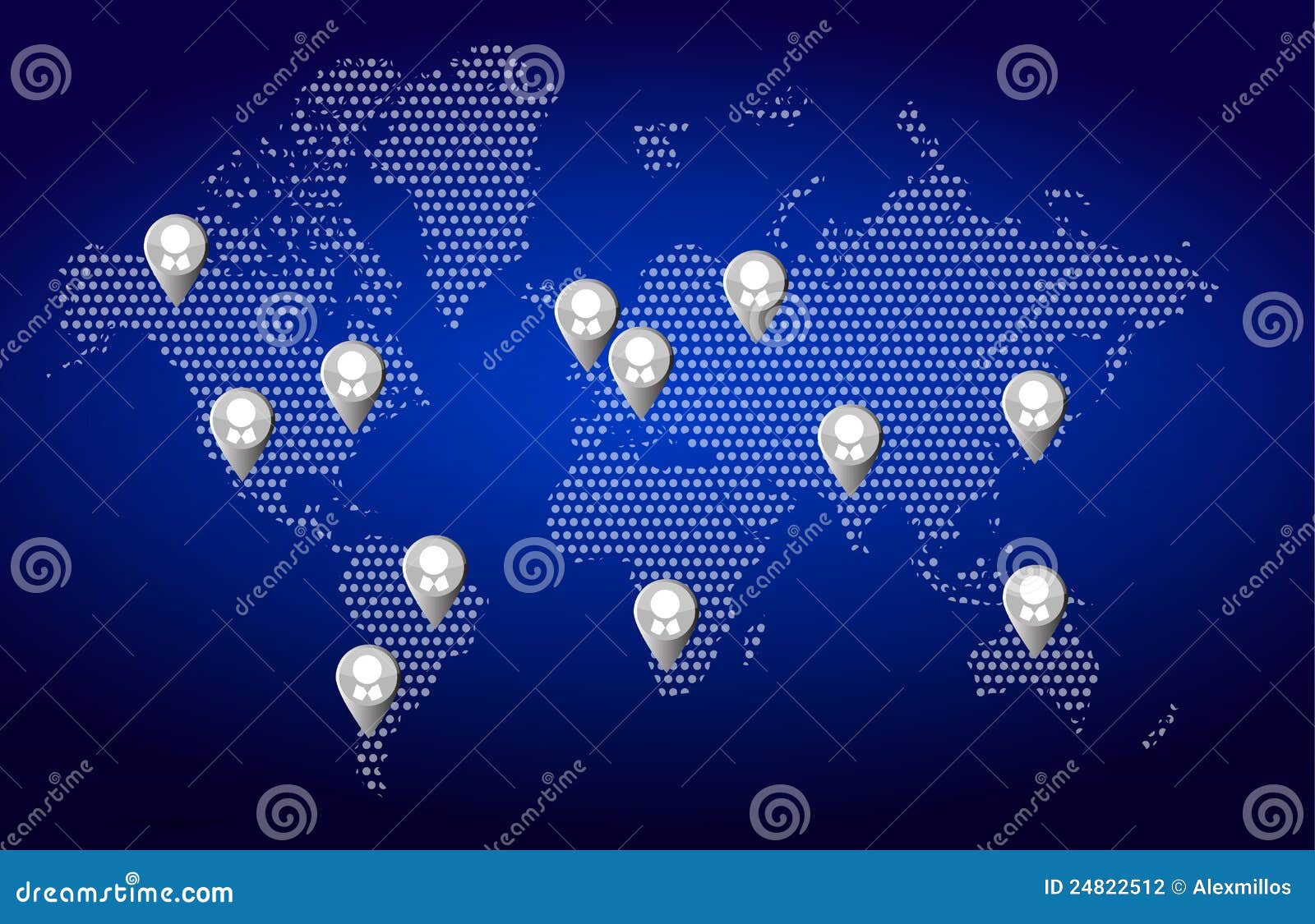 World Map Network Background Illustration Stock Vector - Illustration ...