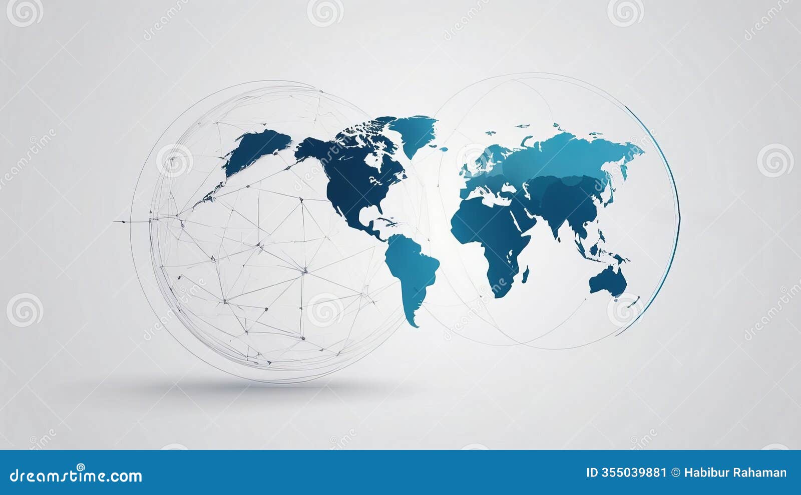 A World Map with a Network of Lines Connecting Continents Stock ...
