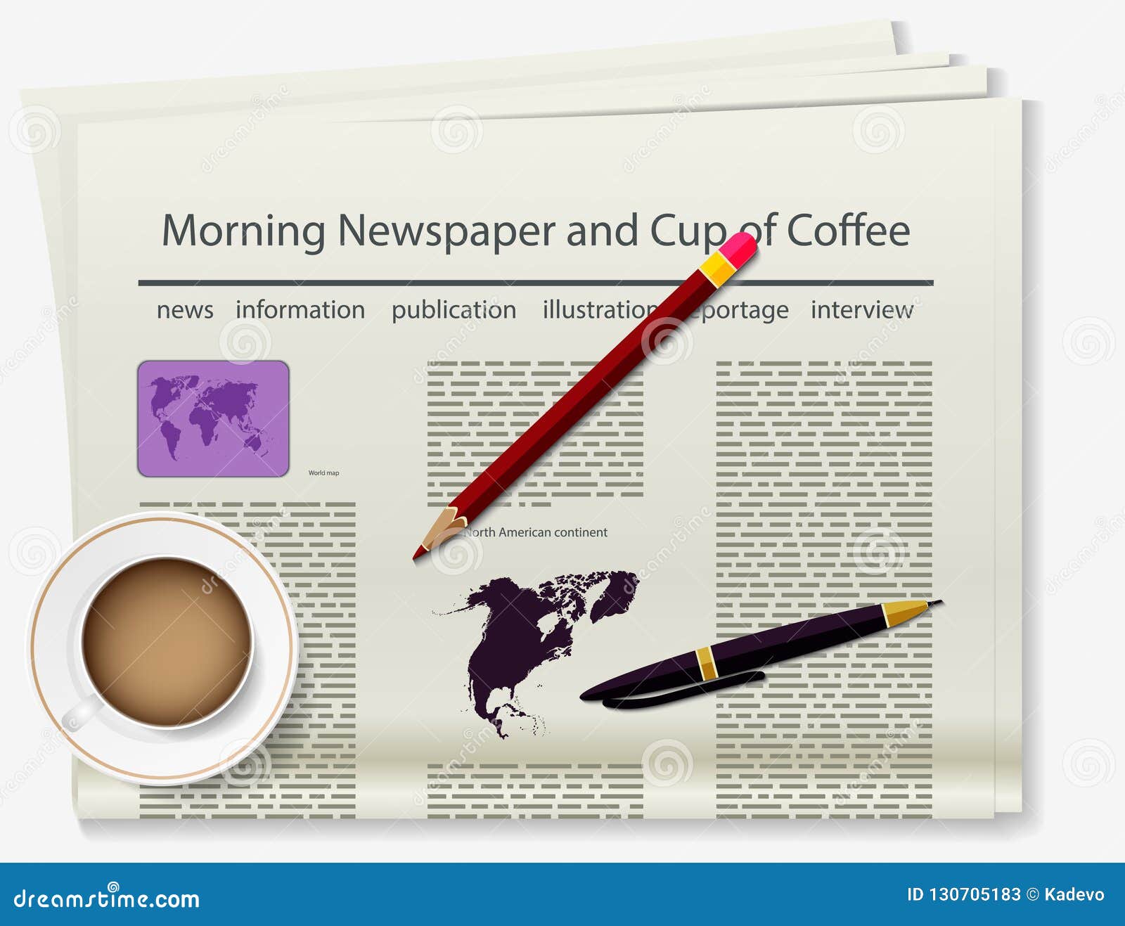 World map. Newspaper stock vector. Illustration of journal - 130705183