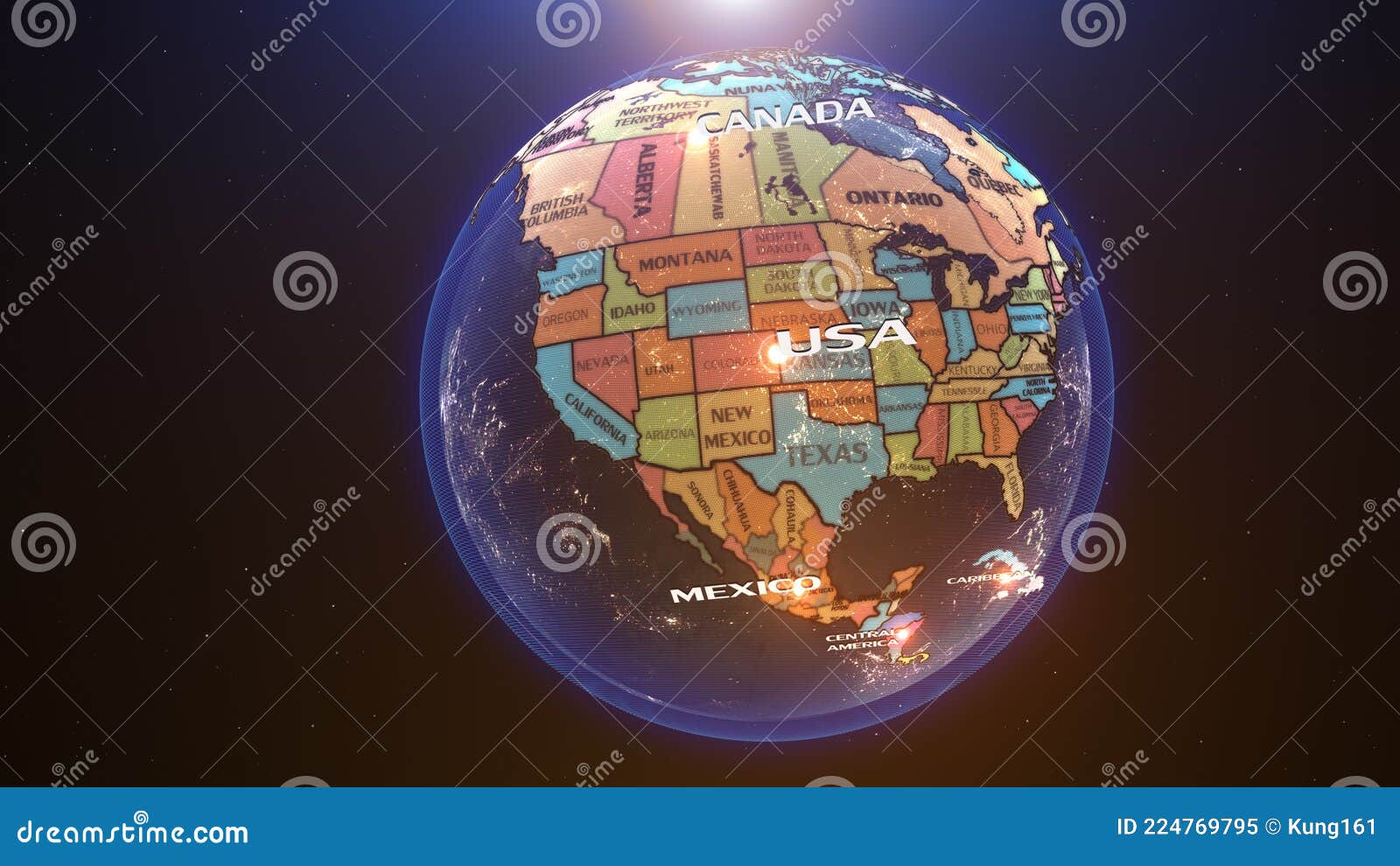 MAP of NORTH AMERICA ZOOM OUT Stock Illustration - Illustration of ...