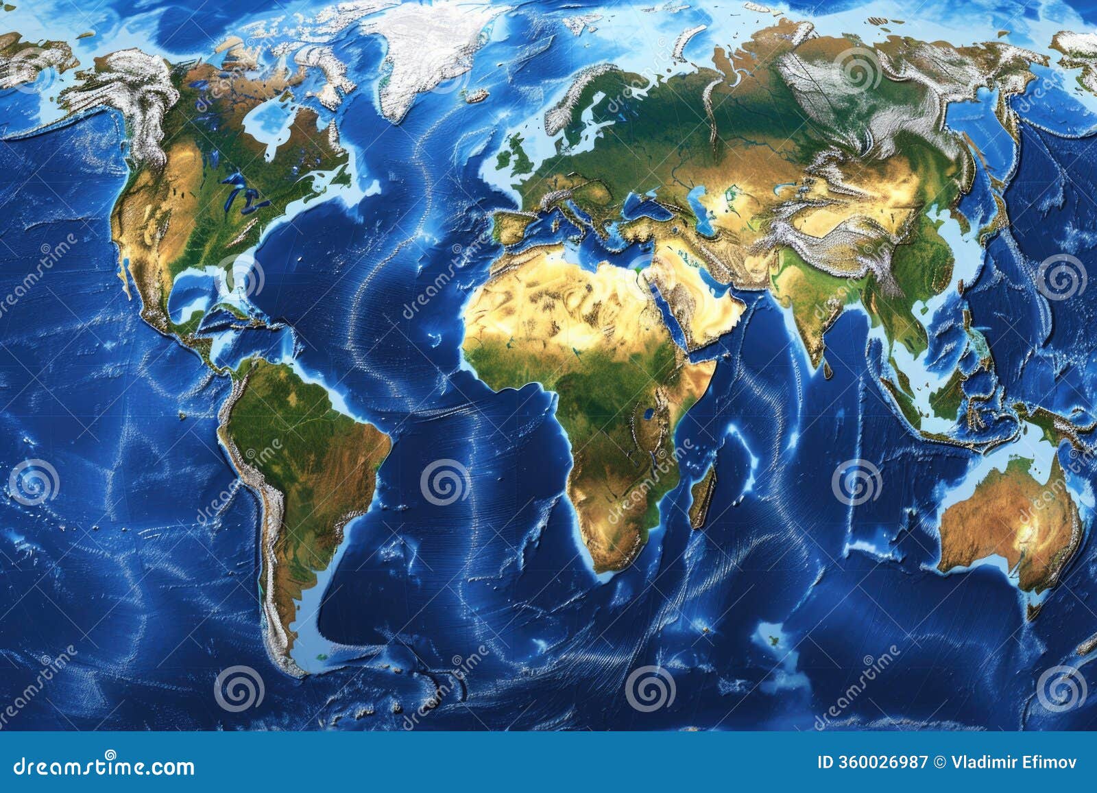 World Map with Ocean Floor stock image. Image of world - 360026987