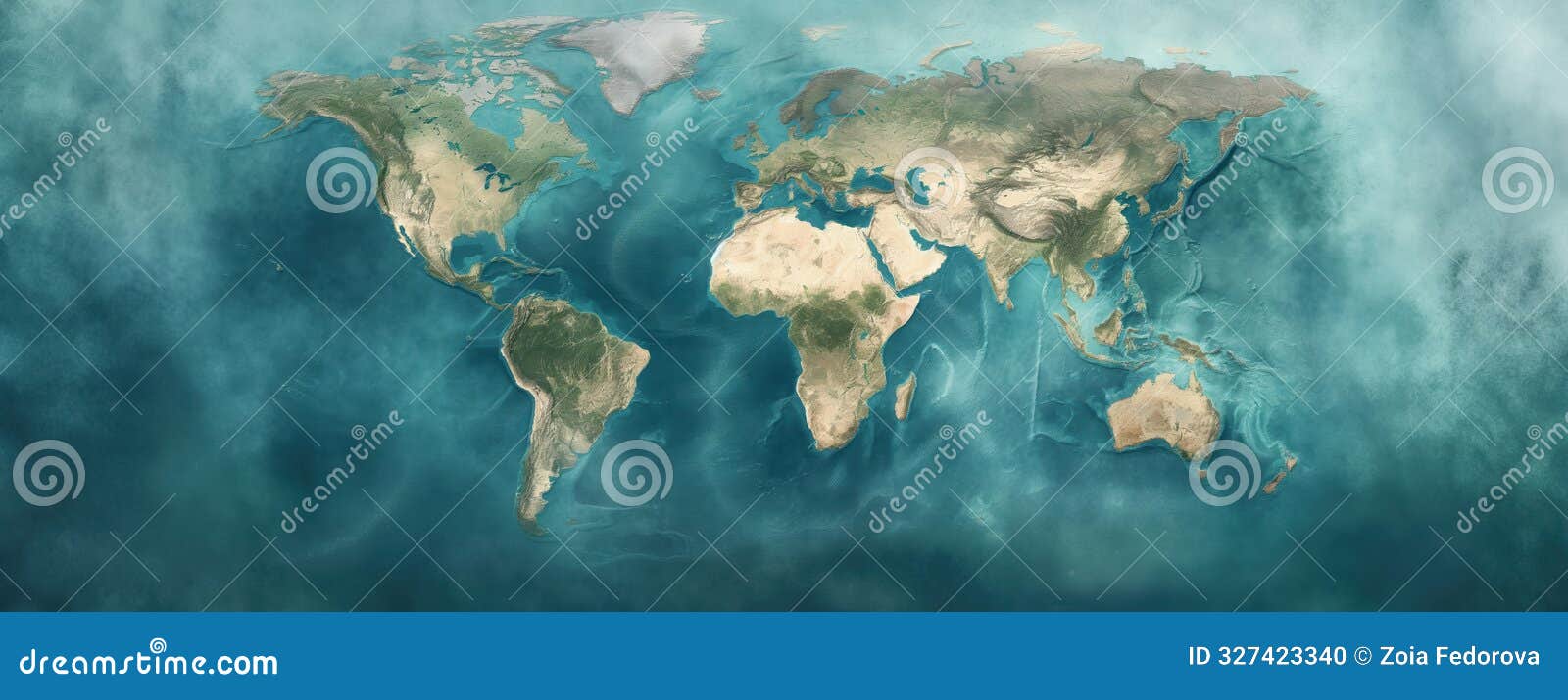 Realistic World Map stock photo. Image of travel, africa - 327423340
