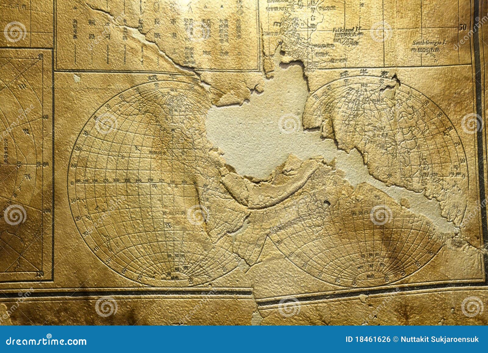 World map on old paper stock photo. Image of antique - 18461626